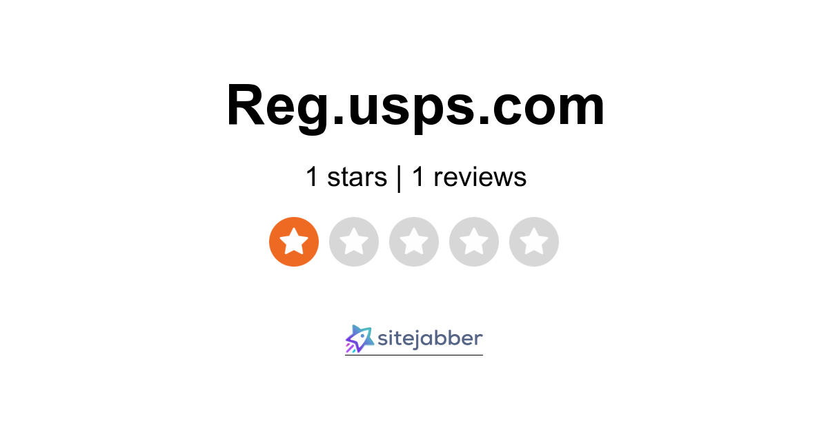 Reg.usps Reviews - Read 1 Customer Reviews of Reg.usps | Sitejabber