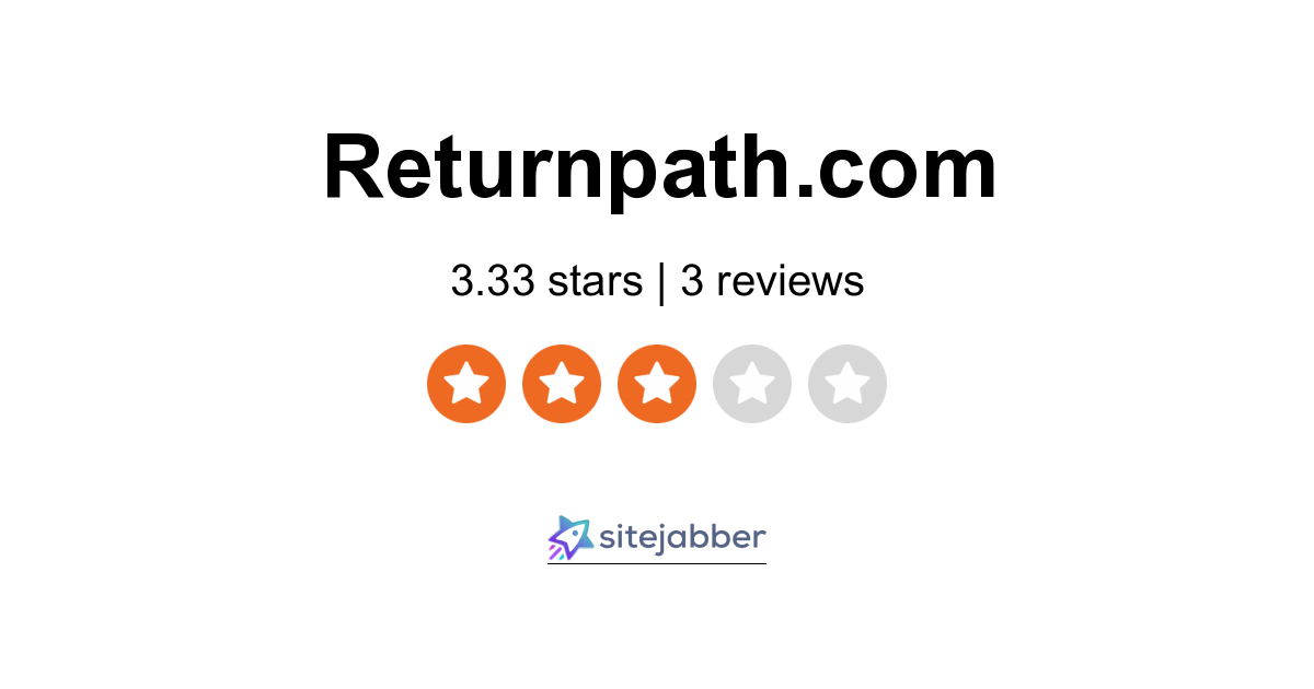 Return Path Reviews - Read 3 Customer Reviews of Return Path | Sitejabber