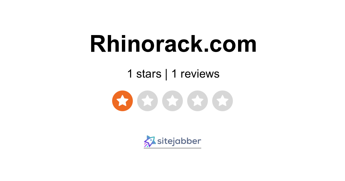 Rhinorack Reviews - Read 1 Customer Reviews of Rhinorack | Sitejabber