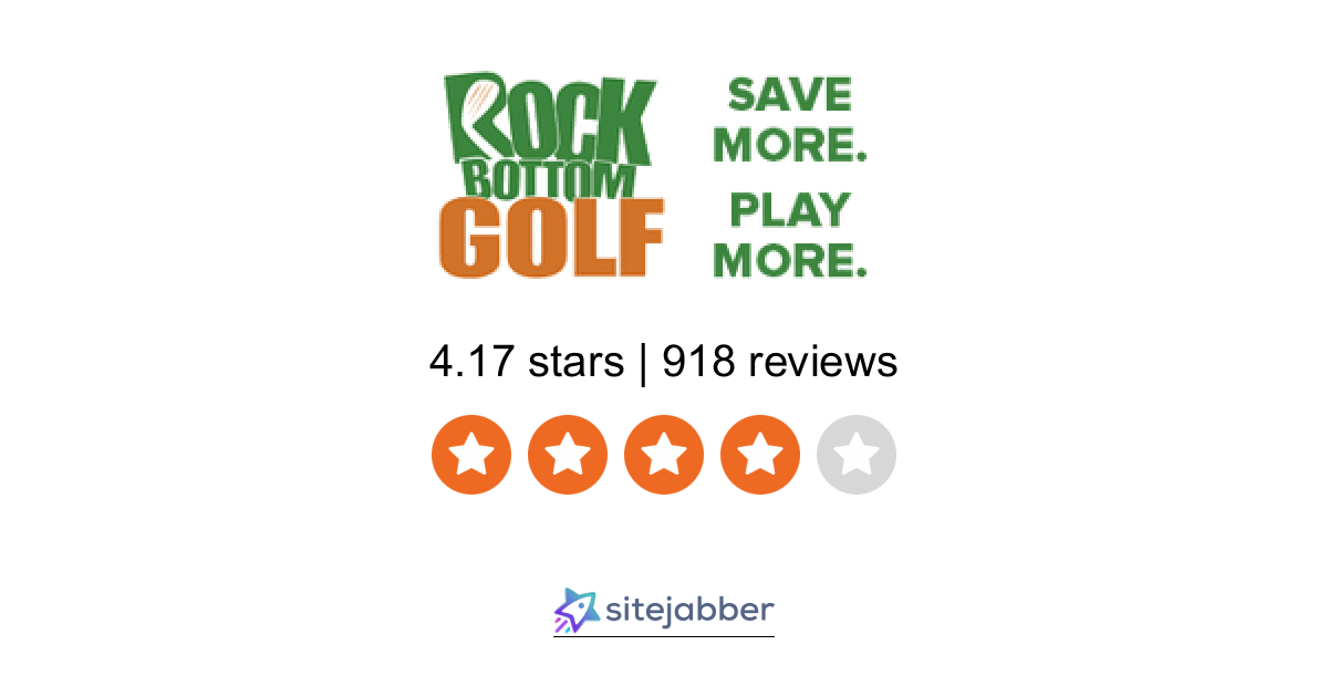 Rock Bottom Golf Reviews - Read 918 Customer Reviews of Rock Bottom ...