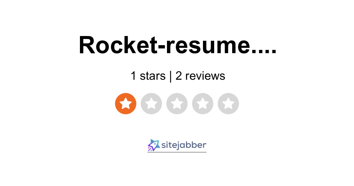 Rocket-resume Reviews - 2 Reviews of Rocket-resume.com | Sitejabber