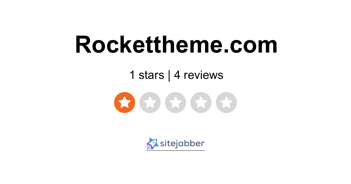 RocketTheme Reviews - Read 4 Customer Reviews of RocketTheme | Sitejabber