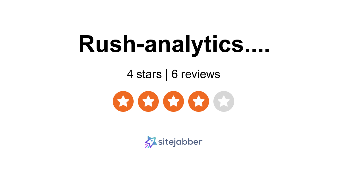 Rush-analytics Reviews - Read 6 Customer Reviews of Rush-analytics | Sitejabber