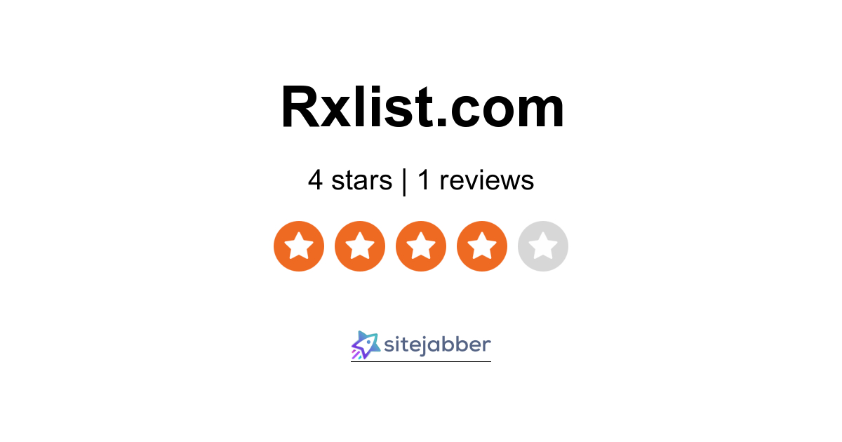 RxList Reviews - 1 Reviews of Rxlist.com | Sitejabber