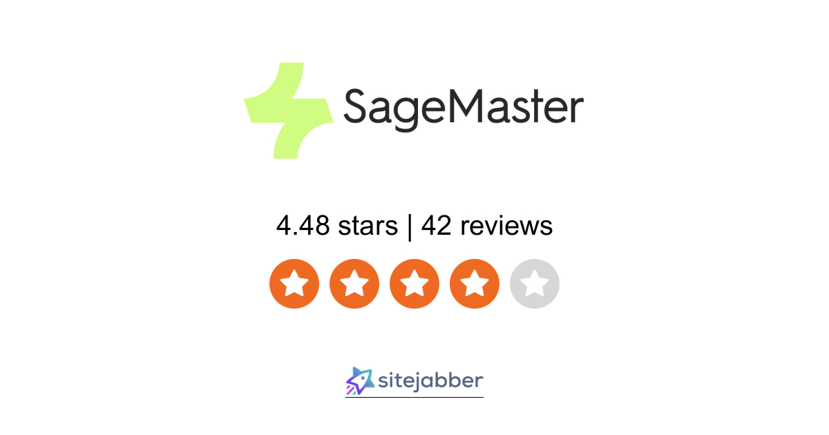 SageMaster Reviews - Read 42 Customer Reviews of SageMaster | Sitejabber