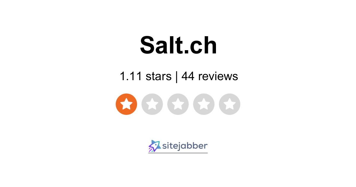 Salt Reviews - Read 44 Customer Reviews of Salt | Sitejabber