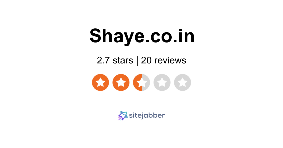 Shaye.co.in Reviews - Read 20 Customer Reviews of Shaye.co.in | Sitejabber