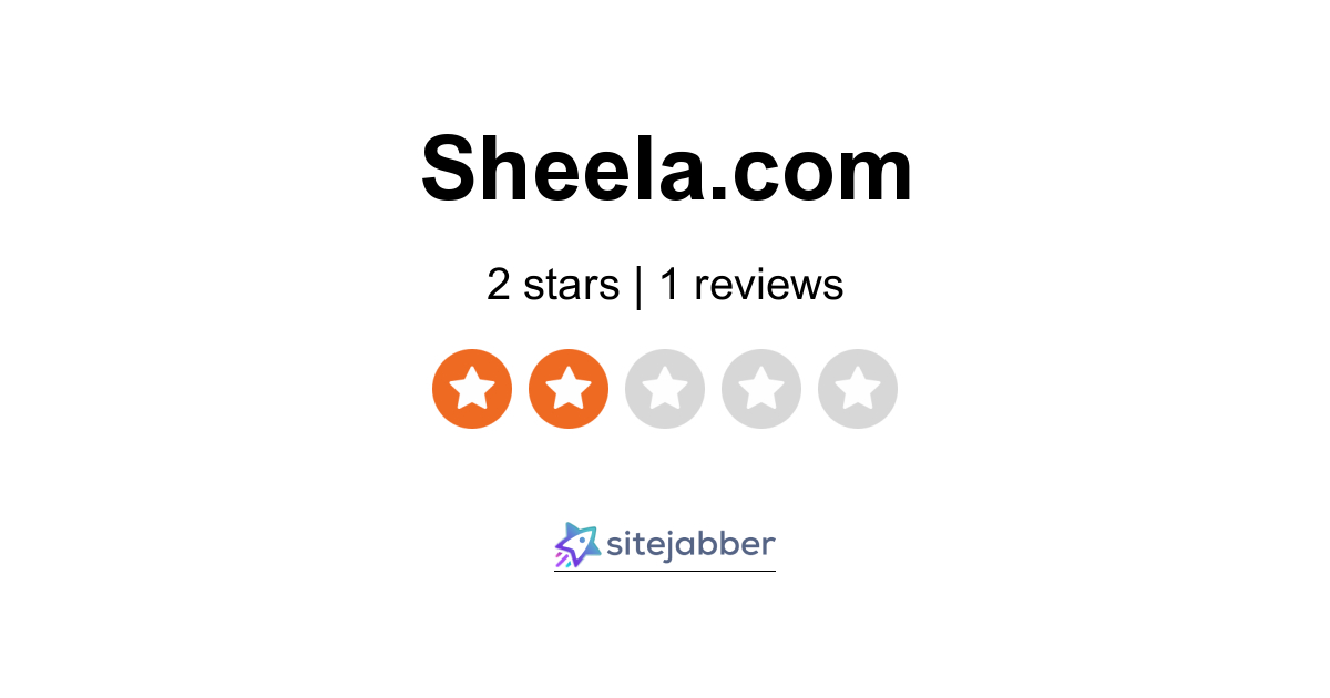 Sheela.com Reviews - 1 Reviews of Sheela.com | Sitejabber