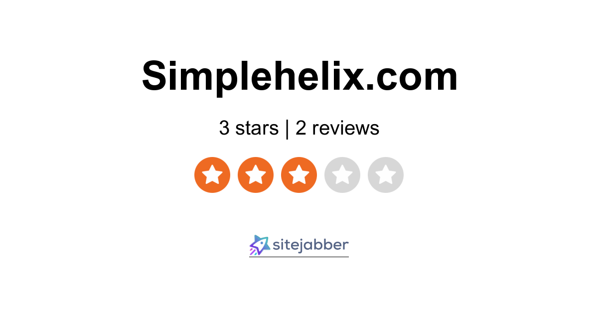 Simple Helix Reviews - Read 2 Customer Reviews of Simple Helix | Sitejabber