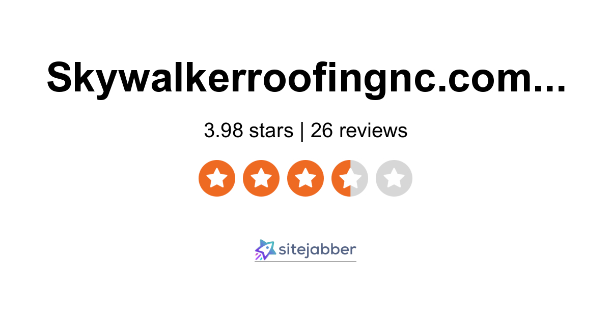 Skywalker Roofing Reviews - Read 26 Customer Reviews of Skywalker ...