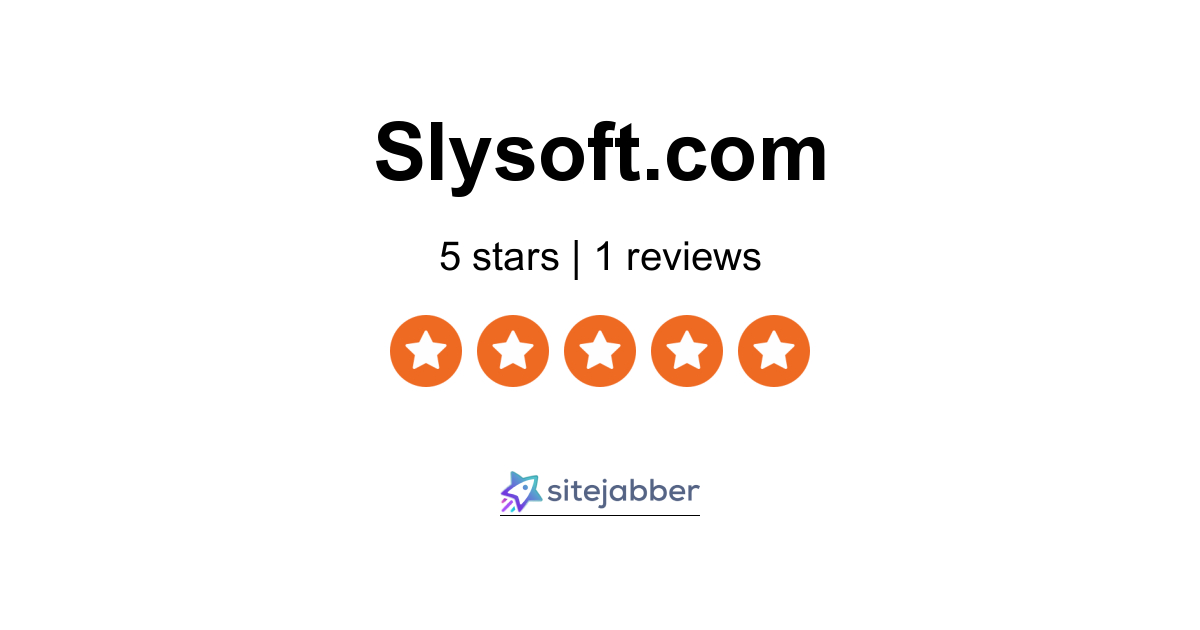 Slysoft Reviews - Read 1 Customer Reviews of Slysoft | Sitejabber