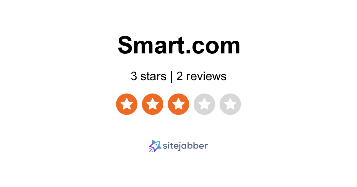 Smart Reviews - Read 2 Customer Reviews of Smart | Sitejabber