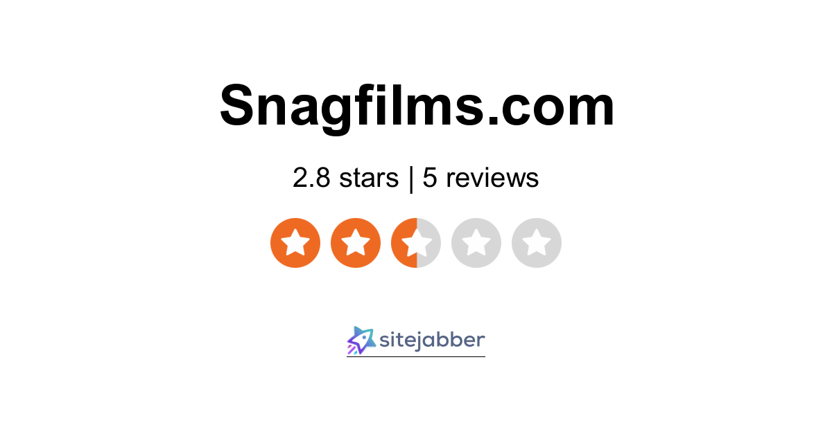 SnagFilms Reviews - Read 5 Customer Reviews of SnagFilms | Sitejabber