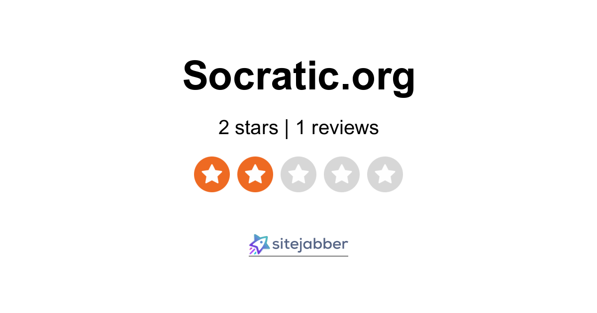 Socratic Reviews - Read 1 Customer Reviews of Socratic | Sitejabber