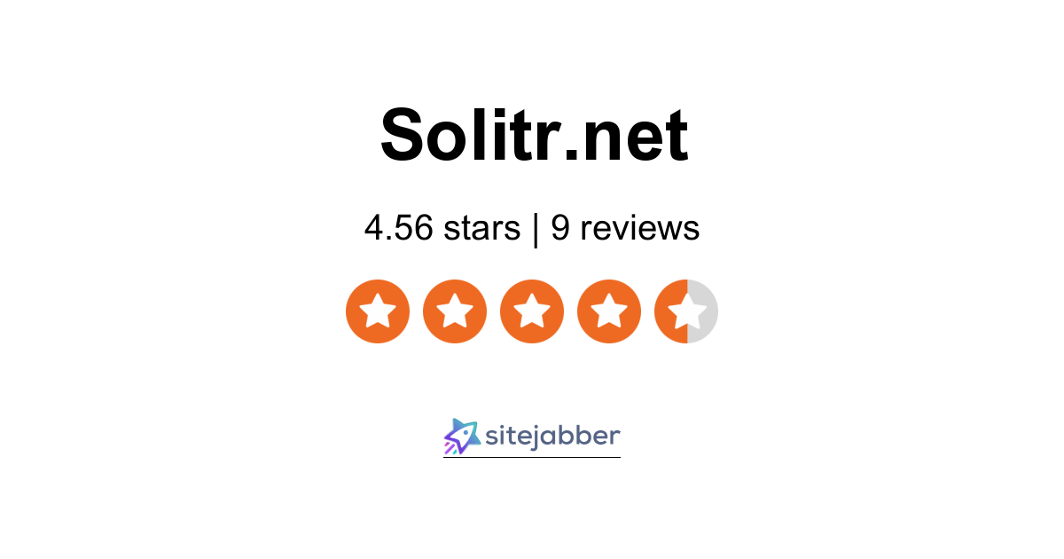 Solitr.net Reviews - Read 6 Customer Reviews of Solitr.net | Sitejabber