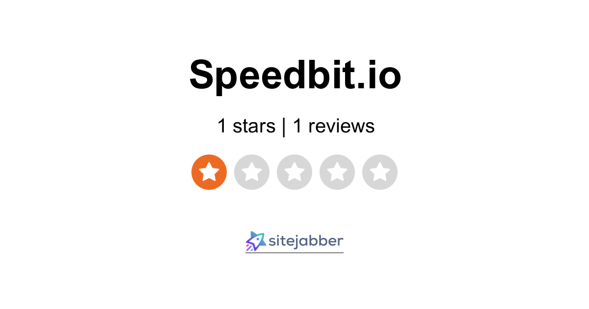 Speedbit Reviews - 1 Reviews of speedbit.io | Sitejabber