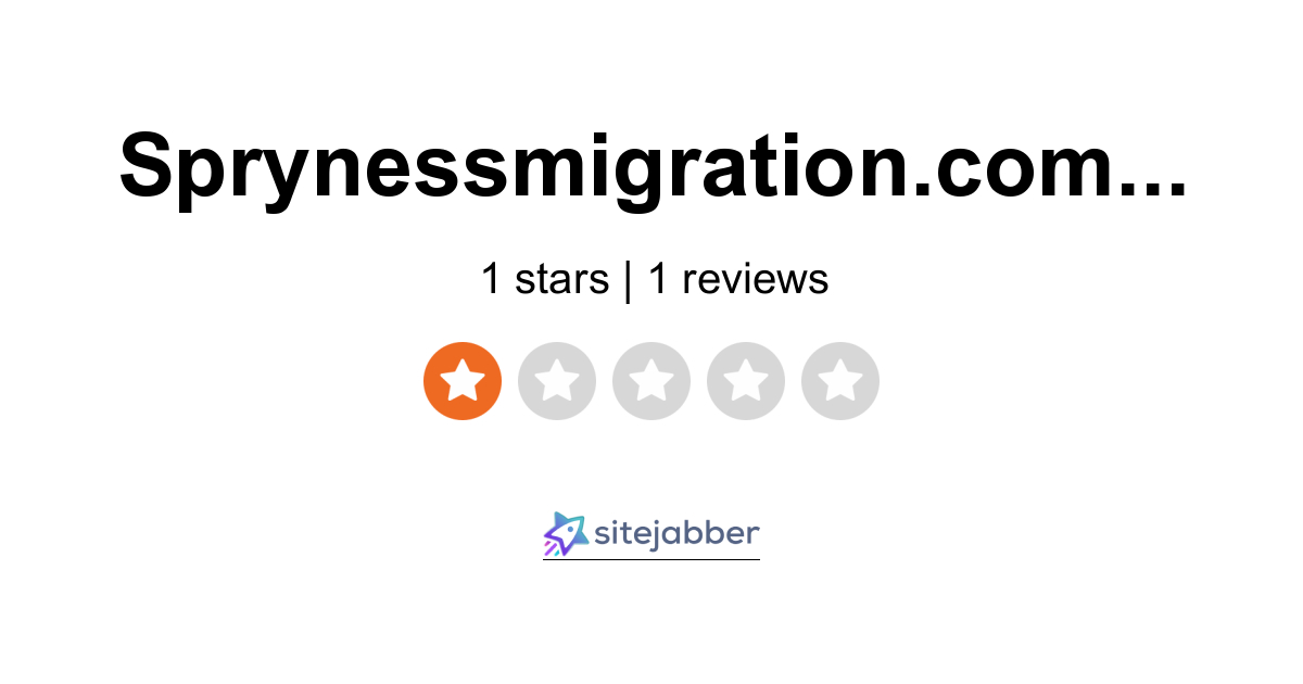 Sprynessmigration Reviews - Read 1 Customer Reviews of ...