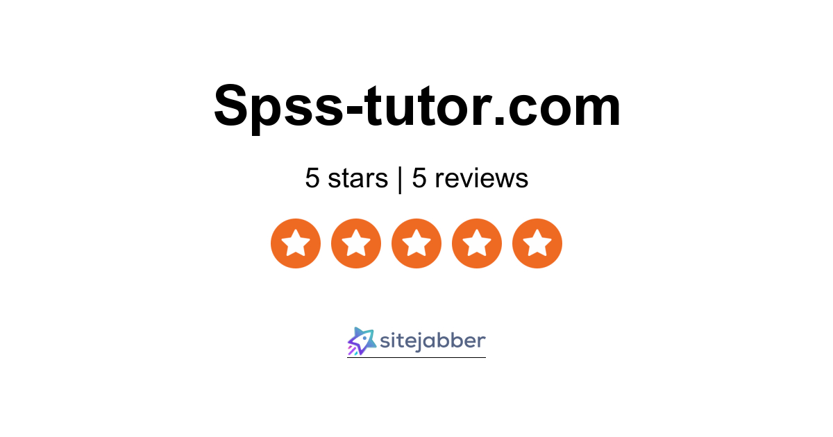 SPSS Tutor Reviews - Read 5 Customer Reviews of SPSS Tutor | Sitejabber