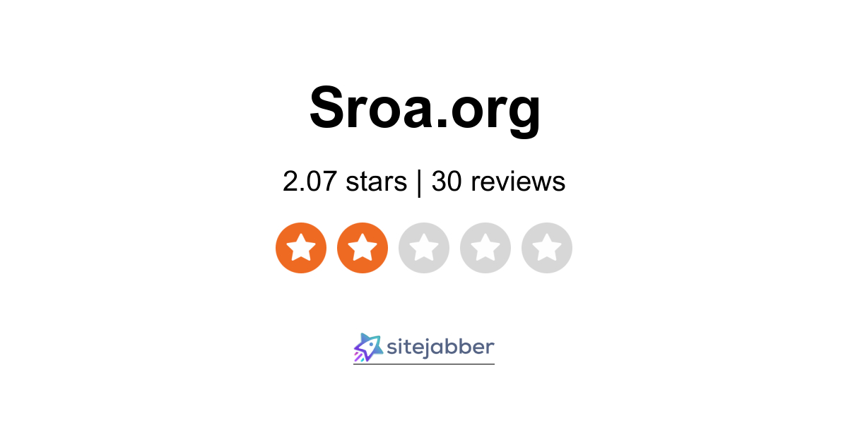 SROA Reviews - Read 30 Customer Reviews of SROA | Sitejabber