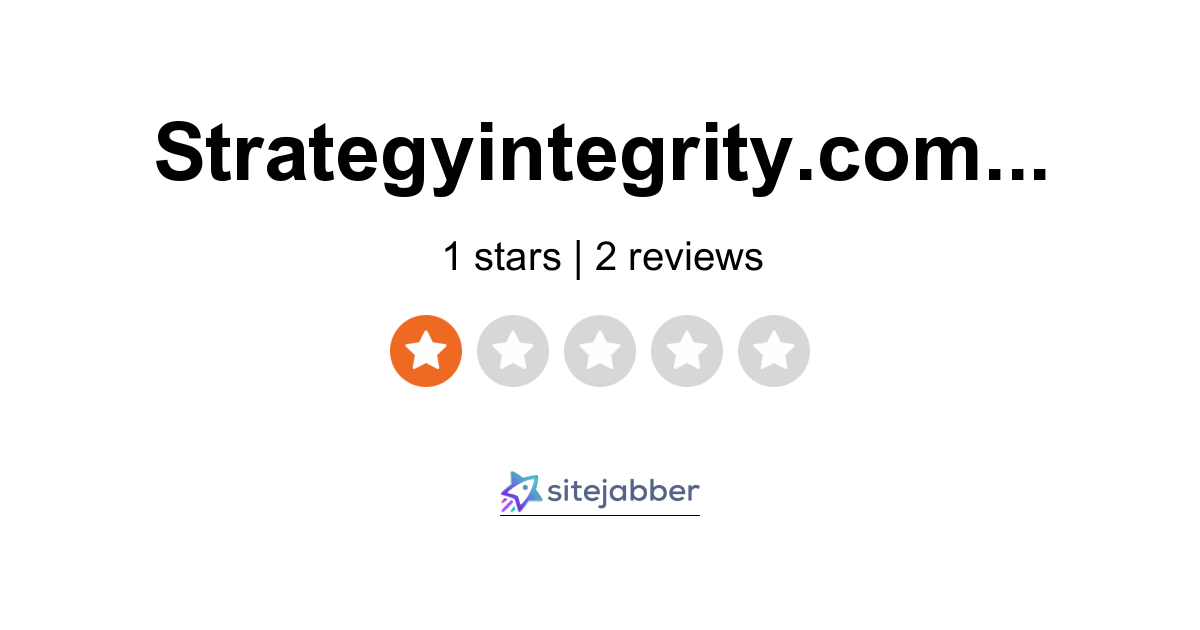 Strategy Integrity Reviews - Read 2 Customer Reviews of Strategy ...