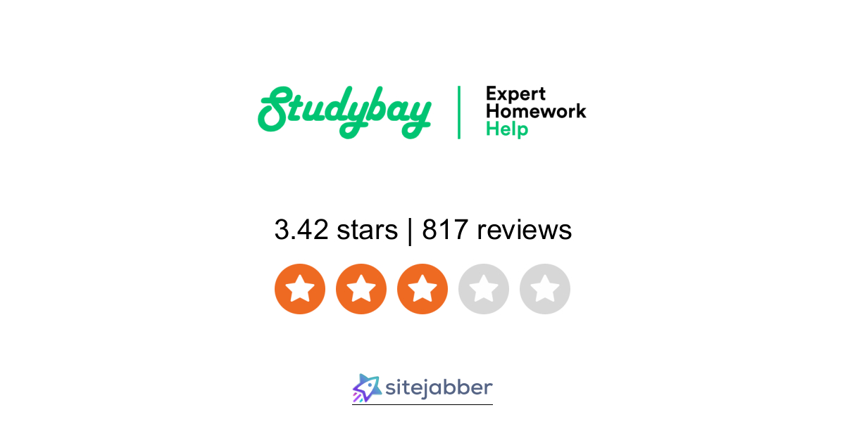 Studybay Reviews - Read 817 Customer Reviews of Studybay | Sitejabber