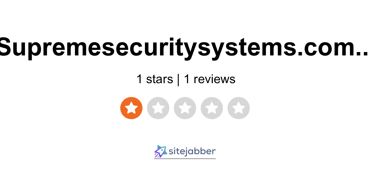 Supreme Security Systems Reviews - 1 Reviews of Supremesecuritysystems ...