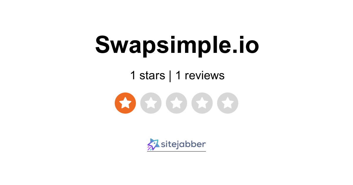 Swapsimple.io Reviews - 1 Reviews of Swapsimple.io | Sitejabber