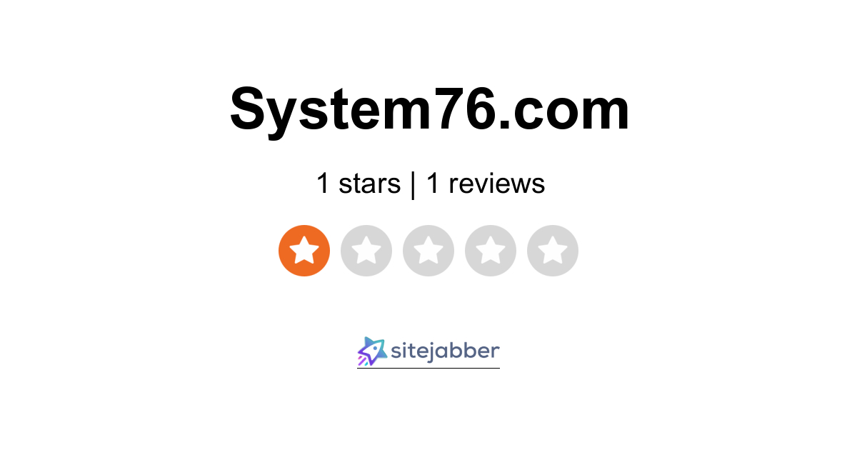System76 Reviews - 1 Reviews of system76.com | Sitejabber