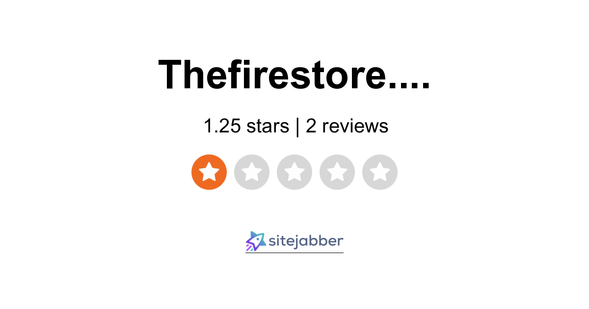 TheFireStore Reviews - Read 2 Customer Reviews of TheFireStore | Sitejabber