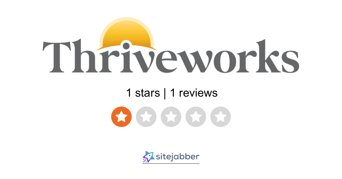 Thriveworks Reviews - Read 1 Customer Reviews of Thriveworks | Sitejabber