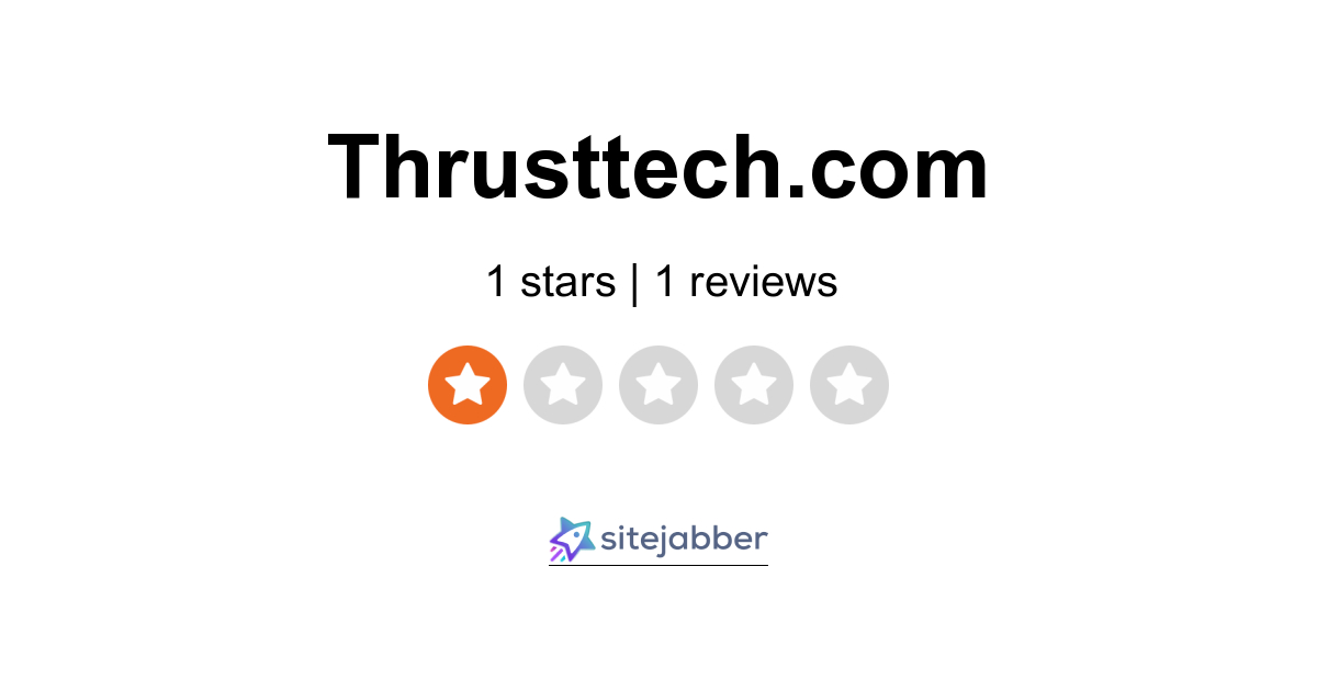 Thrusttech Reviews - Read 1 Customer Reviews of Thrusttech | Sitejabber