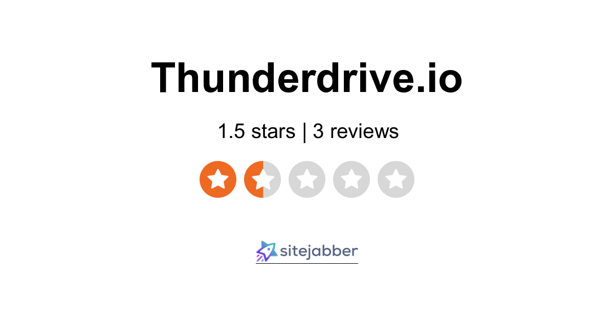 Thunder Drive Reviews - Read 3 Customer Reviews of Thunder Drive ...