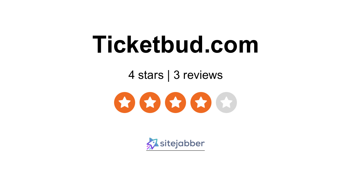 Ticketbud Reviews - Read 3 Customer Reviews of Ticketbud | Sitejabber