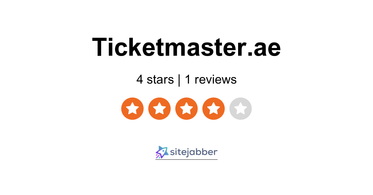 Ticketmaster.ae Reviews - 1 Reviews of Ticketmaster.ae | Sitejabber