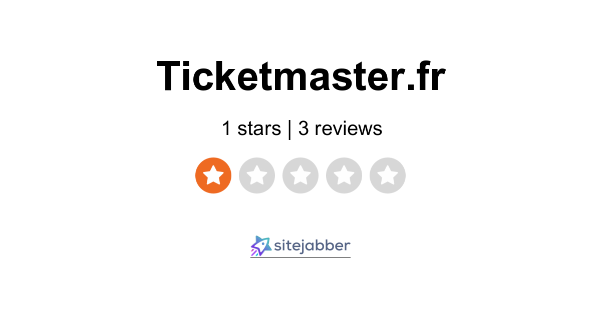Ticketmaster France Reviews - Read 3 Customer Reviews of Ticketmaster ...