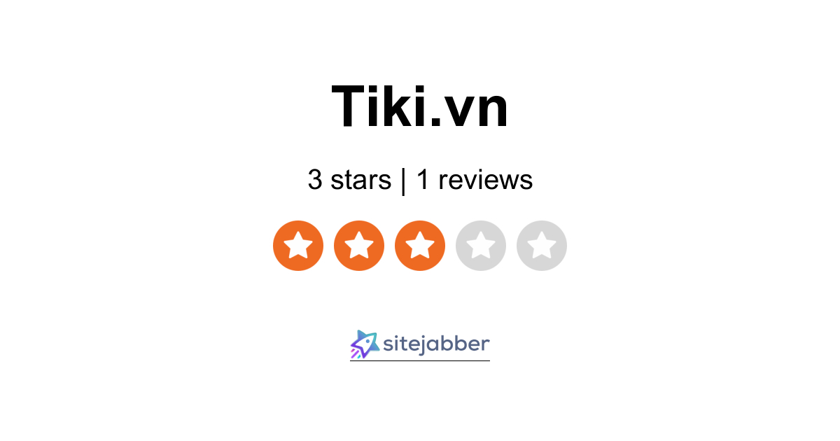 Tiki.vn Reviews - Read 1 Customer Reviews of Tiki.vn | Sitejabber