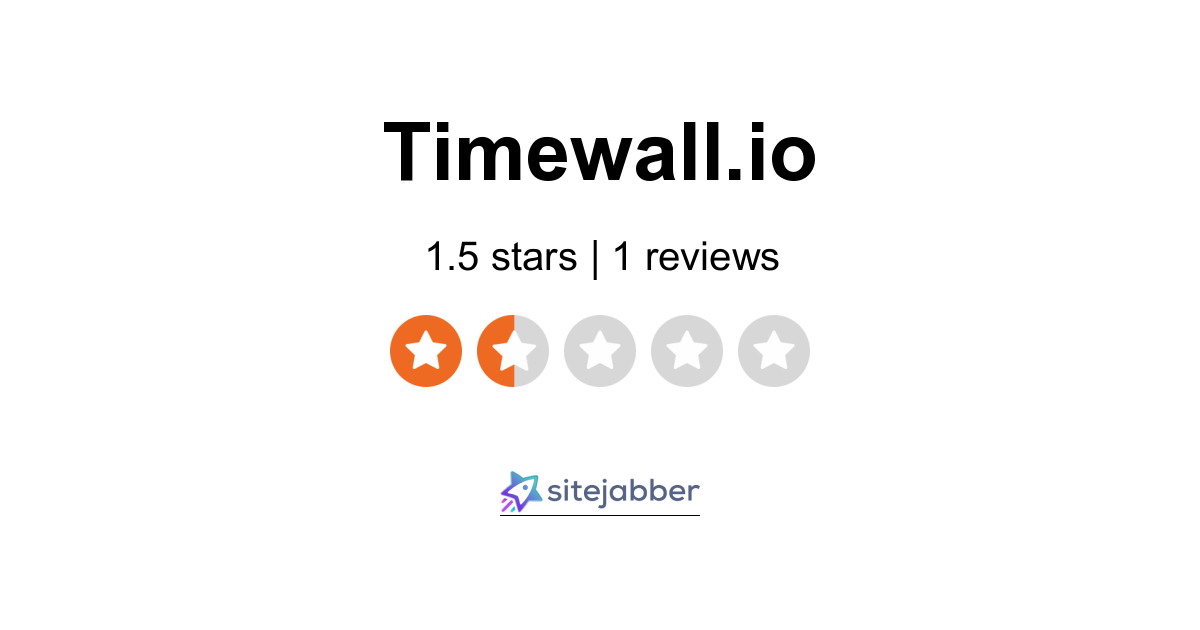 Timewall.io Reviews - Read 1 Customer Reviews of Timewall.io | Sitejabber