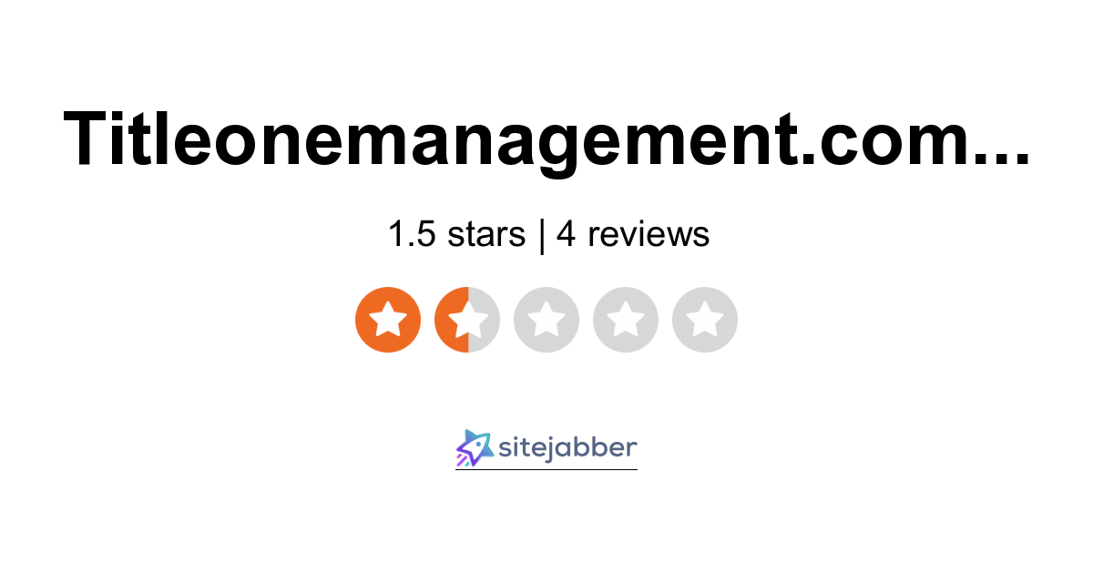 Title One Management Reviews - Read 4 Customer Reviews of Title One ...