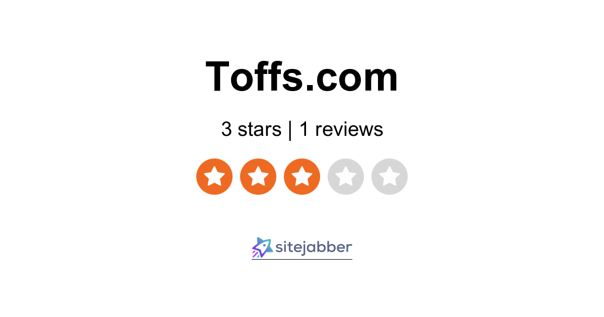 Toffs Reviews - Read 1 Customer Reviews of Toffs | Sitejabber