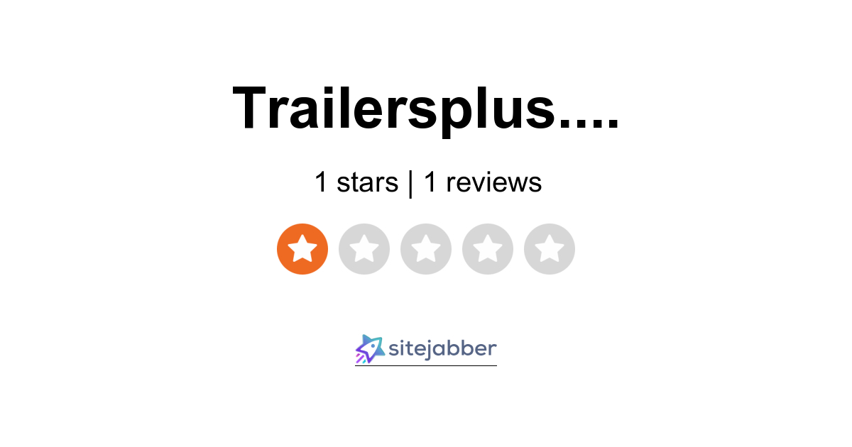 Trailersplus Reviews - Read 1 Customer Reviews of Trailersplus | Sitejabber