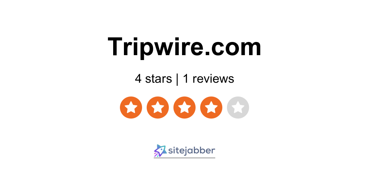 Tripwire Reviews - Read 1 Customer Reviews of Tripwire | Sitejabber