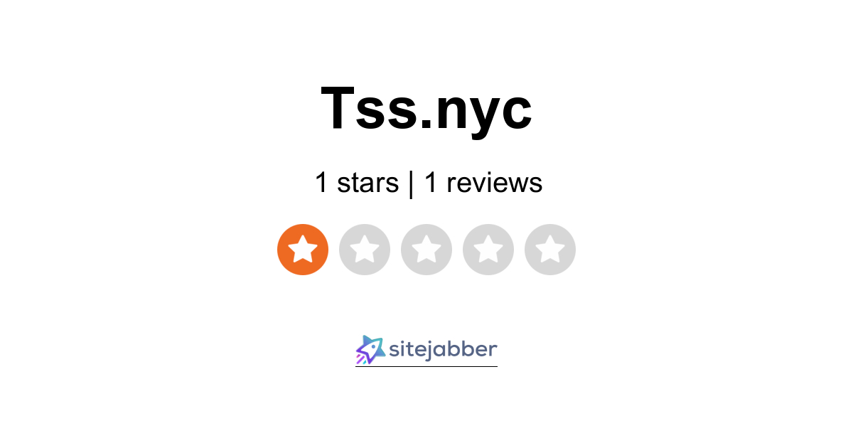 Tss.nyc Reviews - 1 Reviews of tss.nyc | Sitejabber