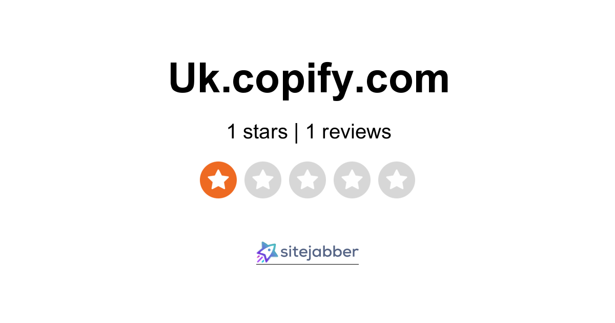 Copify UK Reviews - 1 Reviews of Uk.copify.com | Sitejabber