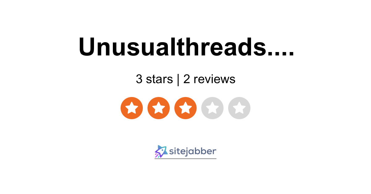 Unusual Threads Reviews - Read 2 Customer Reviews of Unusual Threads ...