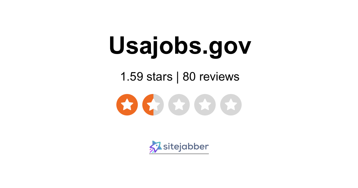 USAJobs.gov Reviews - Read 80 Customer Reviews of USAJobs.gov | Sitejabber