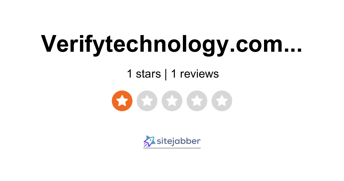 Verify Technology Reviews - Read 1 Customer Reviews of Verify ...