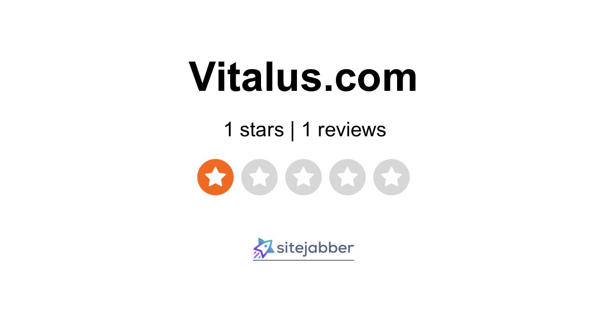 Vitalus Reviews - Read 1 Customer Reviews of Vitalus | Sitejabber
