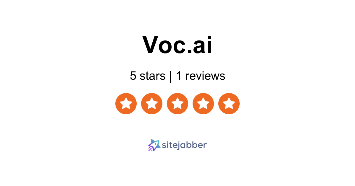 Voc.ai Reviews - Read 1 Customer Reviews of Voc.ai | Sitejabber