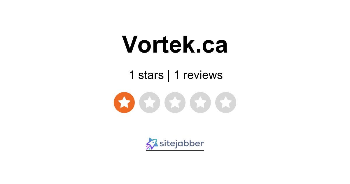 Vortek Reviews - Read 1 Customer Reviews of Vortek | Sitejabber