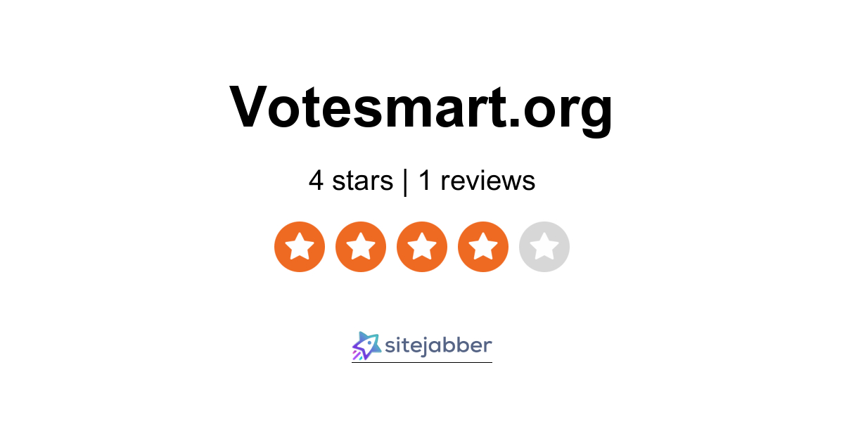 Project Vote Smart Reviews - Read 1 Customer Reviews of Project Vote ...